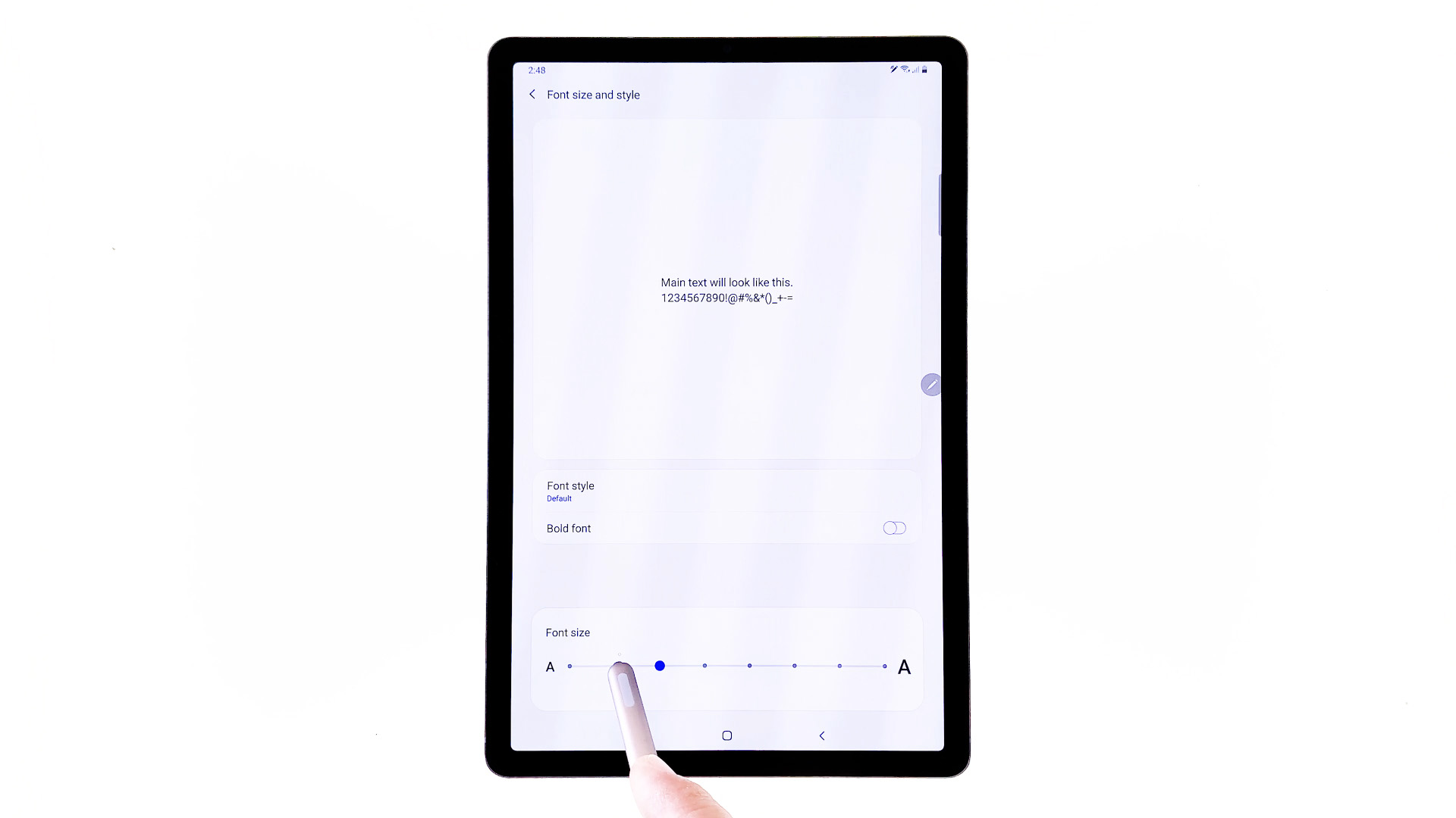 How To Change Font Size And Font Style On Galaxy Tab S6
