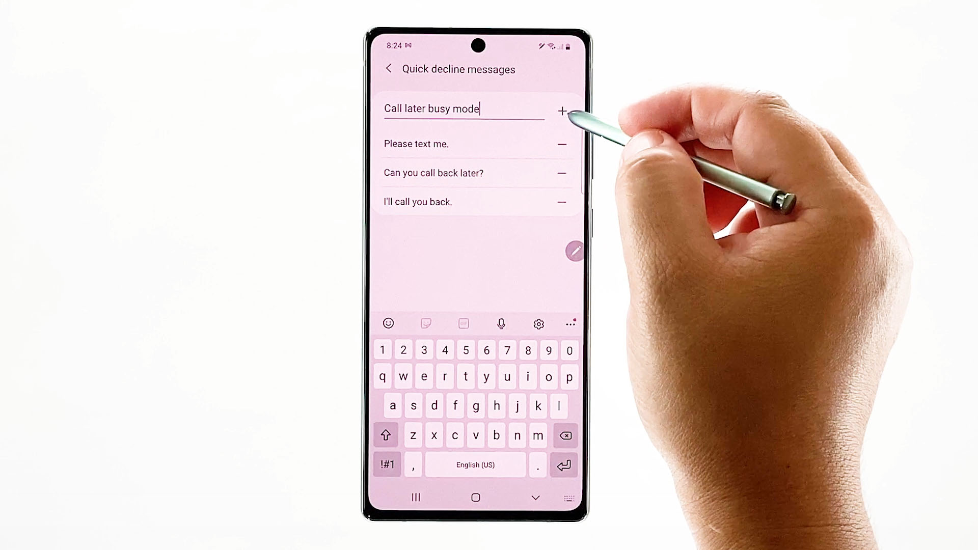 How to Set Up and Create Quick Decline Messages on Note 20 – The Droid Guy