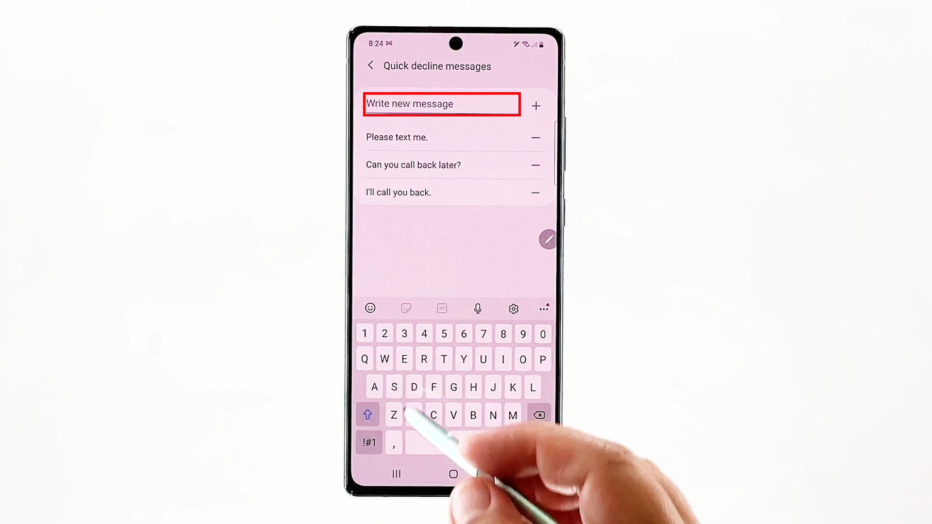 How to Set Up and Create Quick Decline Messages on Note 20 – The Droid Guy