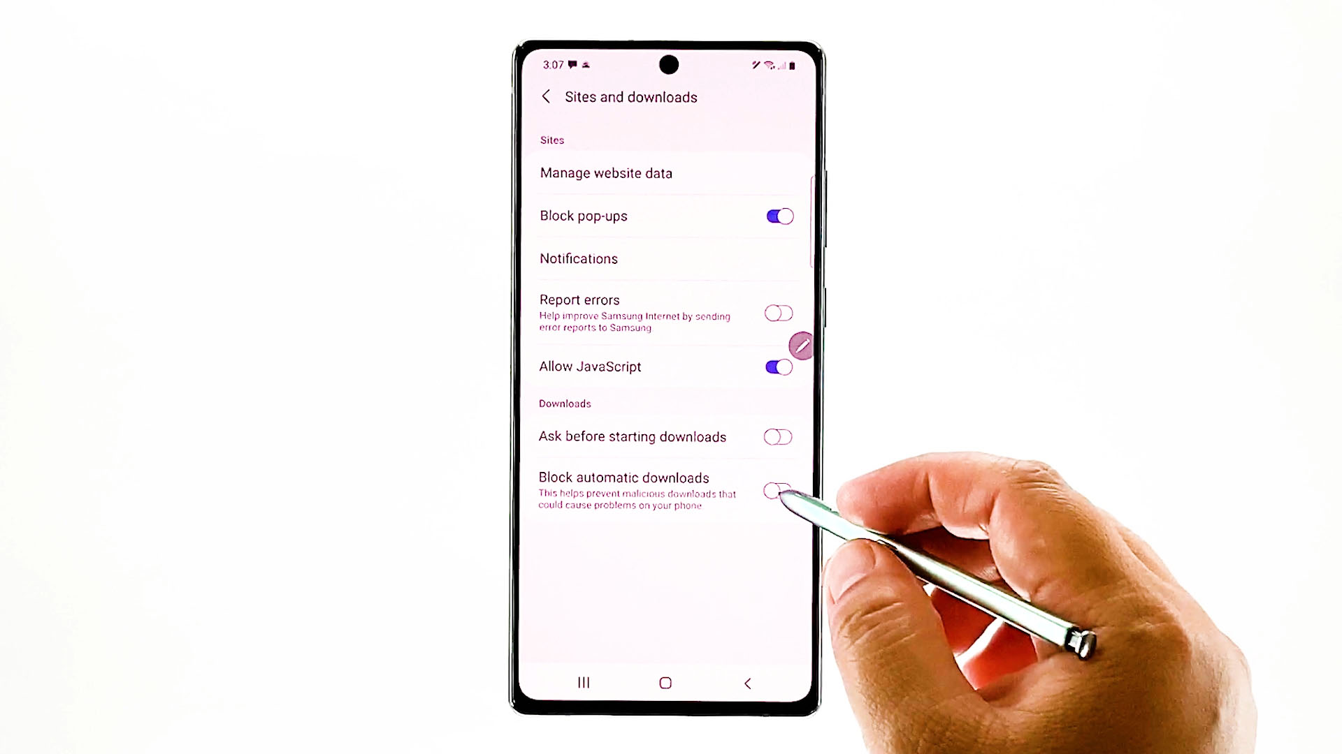 How to Disable or Stop Automatic Downloads on Samsung Galaxy Note 20 ...