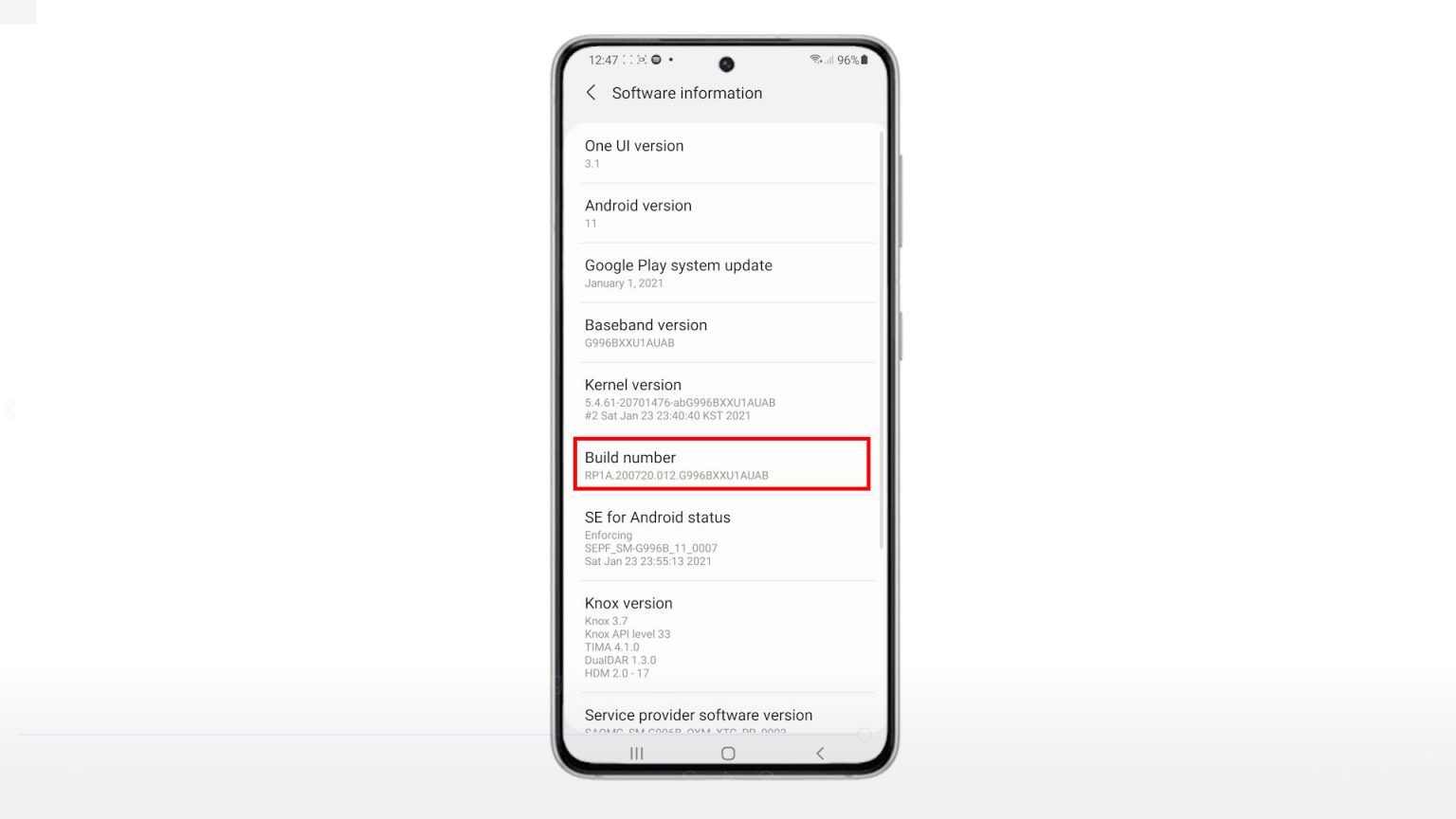 How to Enable Developer Options on Samsung Galaxy S21 | Developer Mode ...