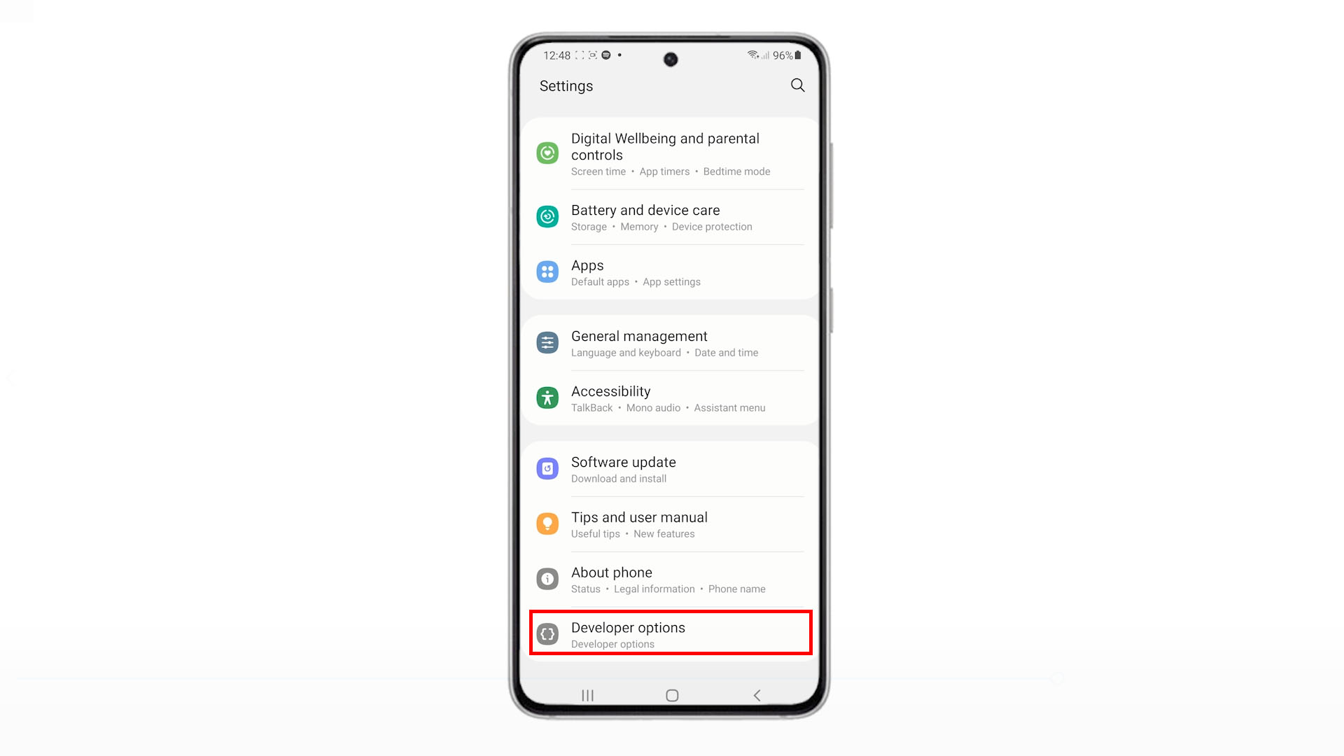 How to Enable Developer Options on Samsung Galaxy S21 | Developer Mode ...