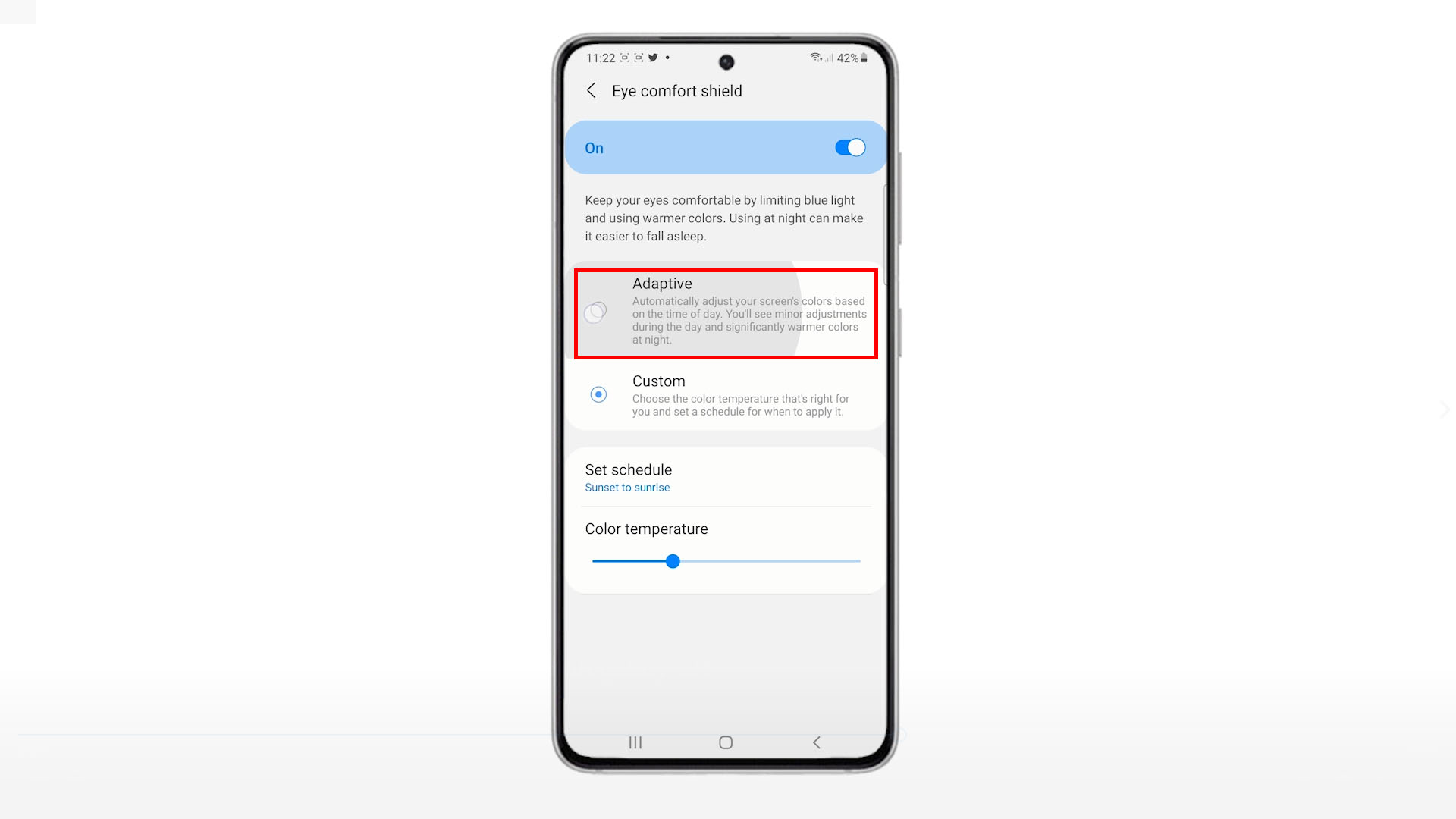 How to Enable Samsung Galaxy S21 Eye Comfort Shield Feature | OneUI 3.1 ...