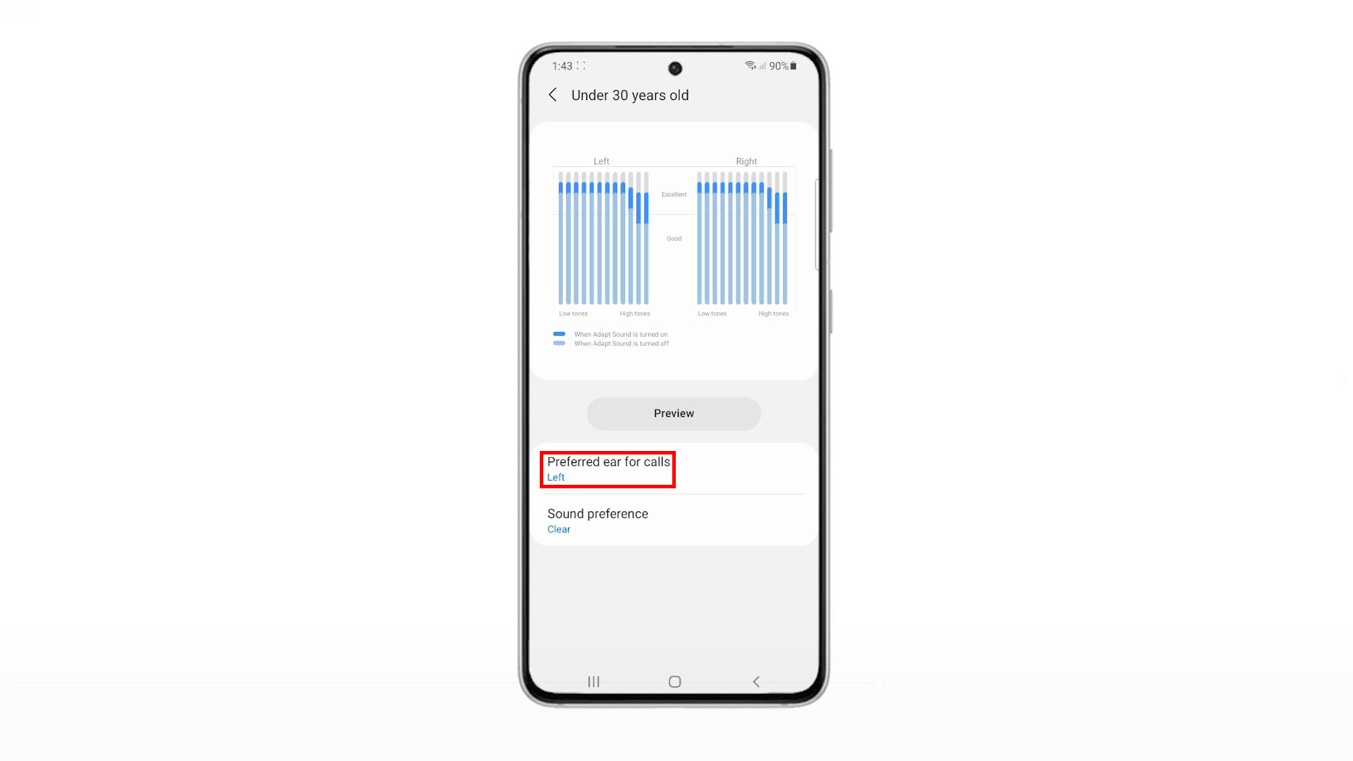 How to Change or Set the Preferred Ear for Calls on Samsung Galaxy S21 ...