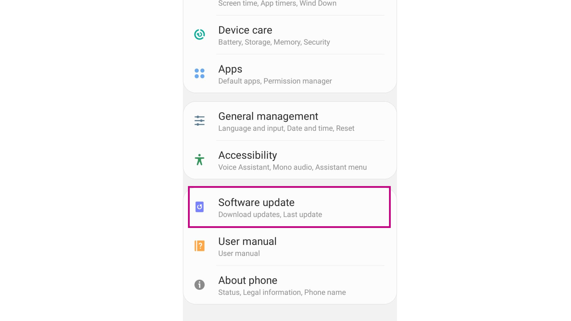 How to Update Software on Samsung Galaxy A20