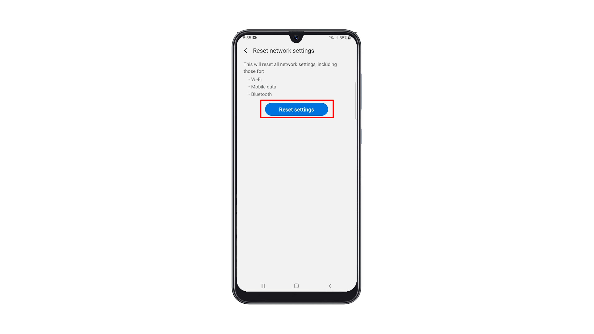 How To Reset Network Settings on Samsung Galaxy A50