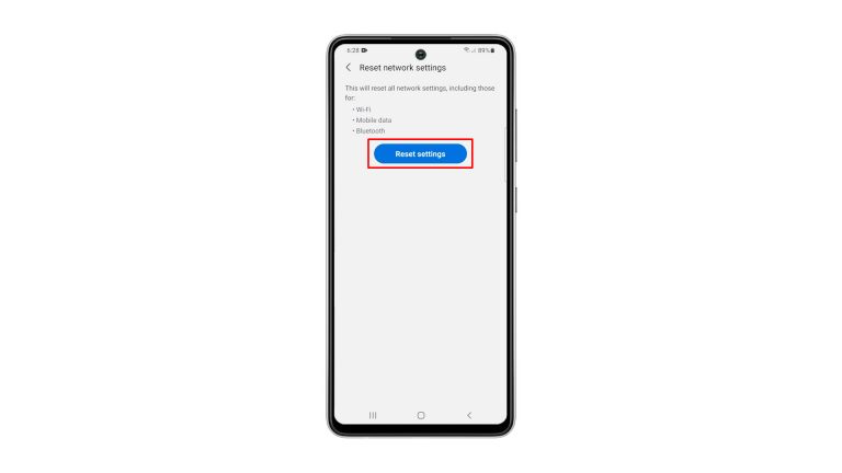 How To Reset Network Settings on Samsung Galaxy A52