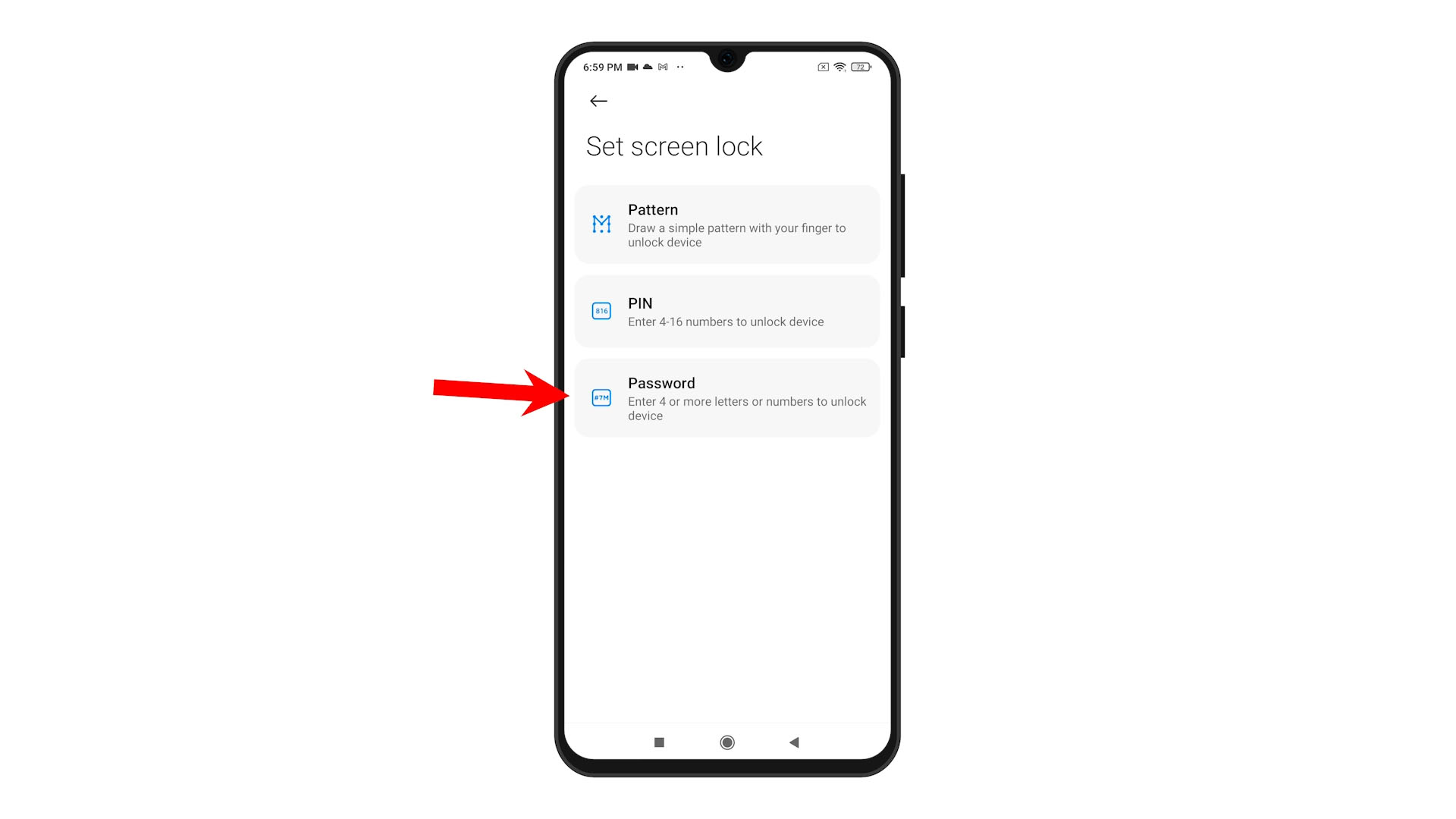 How To Set Up A Password On Redmi Note 8 Lock Screen Password Security The Droid Guy 3334