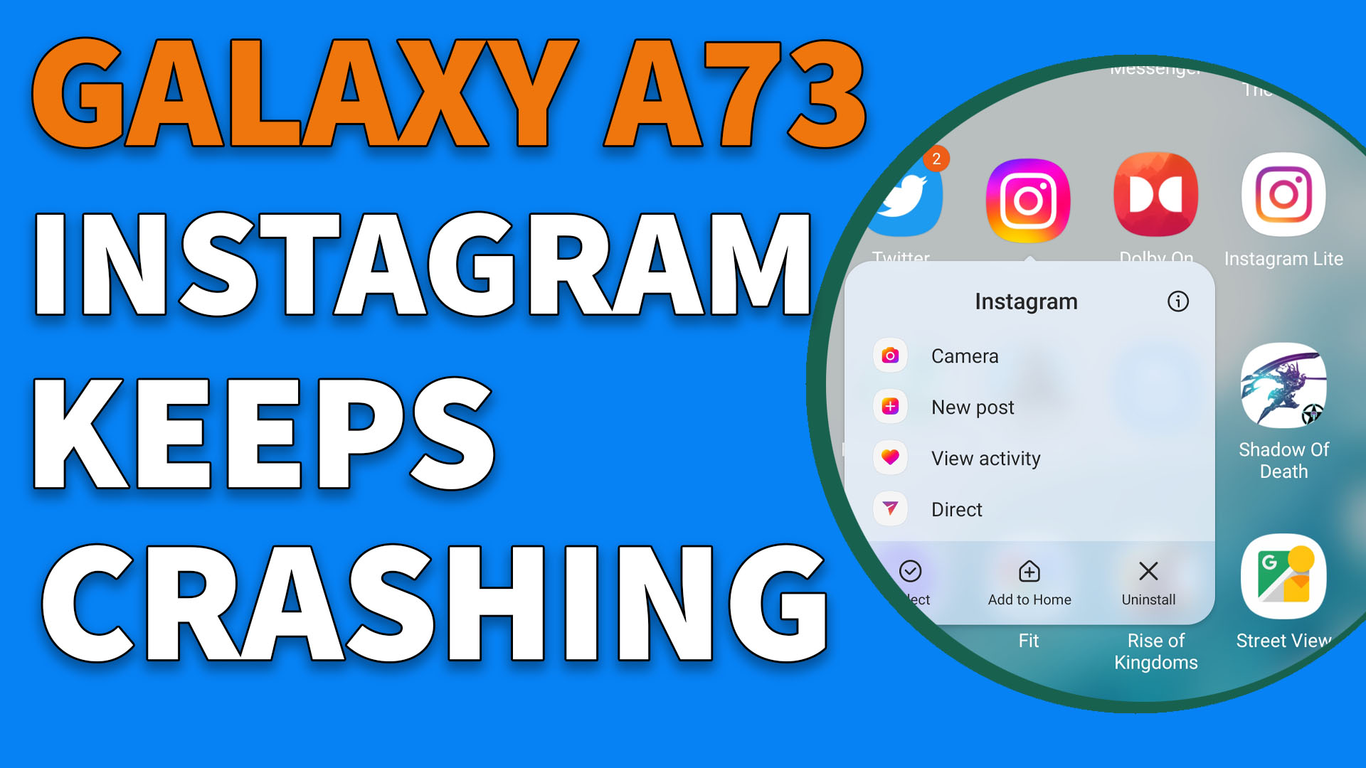 How To Fix Instagram Crashes On Galaxy A73 How To Fix Instagram Crashes On Galaxy A73