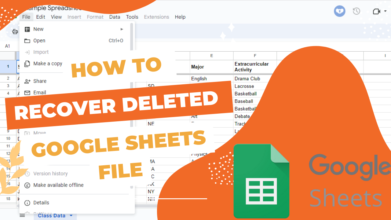 Accidently Deleted A Google Sheet Here s How To Recover It
