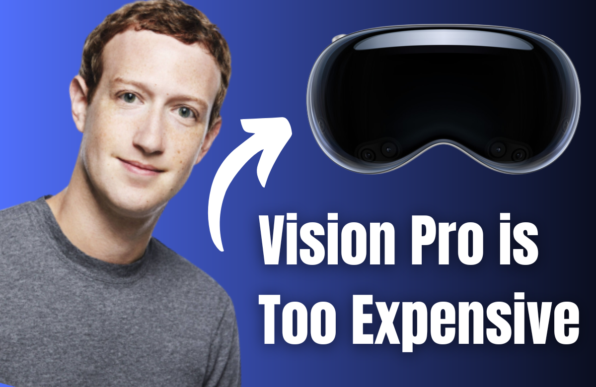 Zuckerberg Thinks Apple's Vision Pro is Too Expensive
