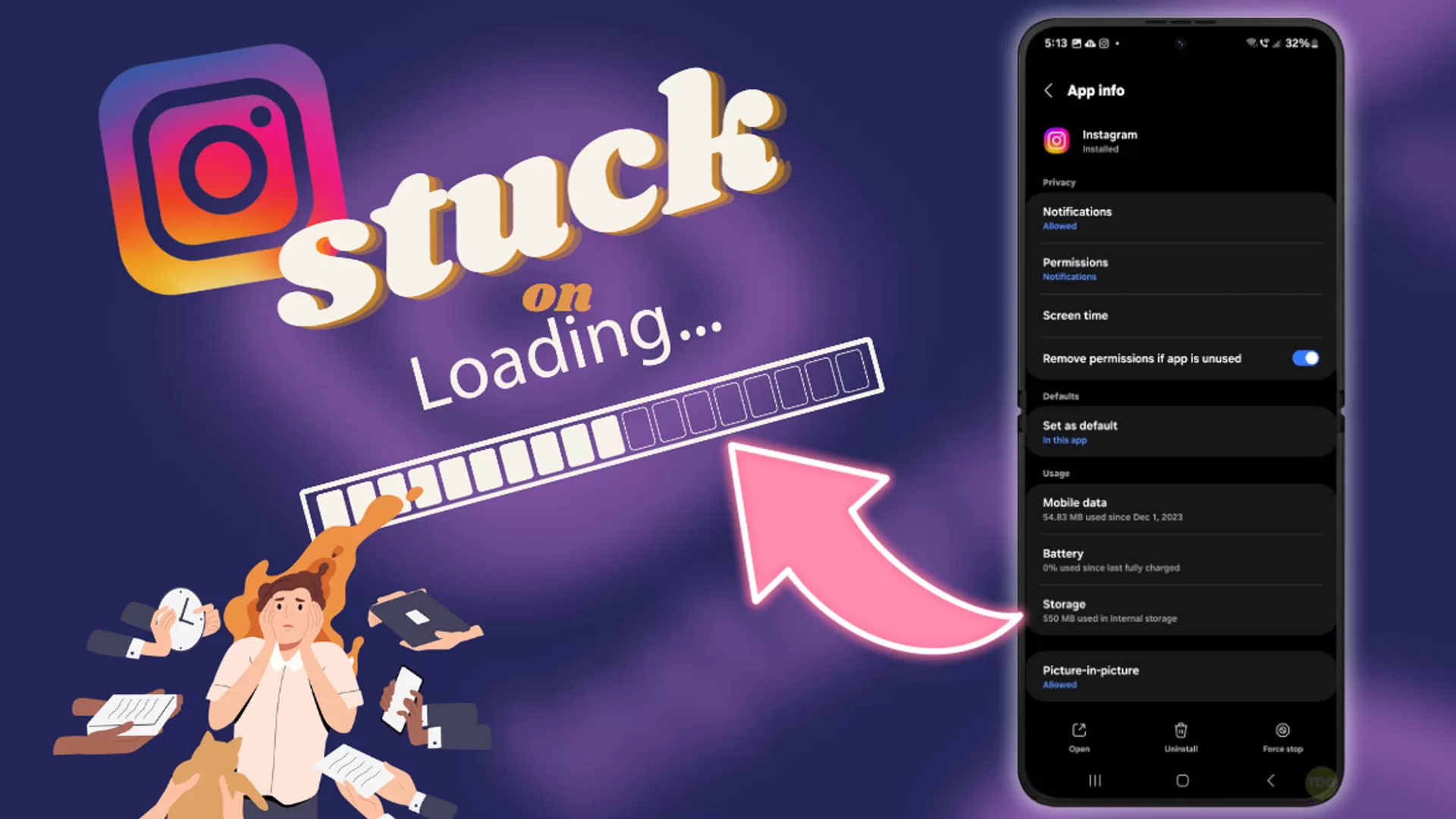 Galaxy Z Flip 5 Instagram Stuck on Loading Screen? Try These Solutions